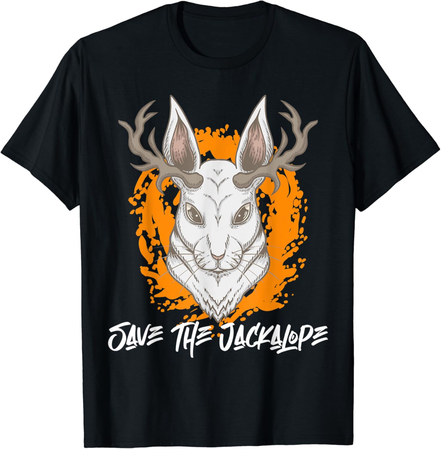 Save The Jackalope, Vintage Retro Camping Lover Jackalope T-Shirt: Amazon.co.uk: Clothing